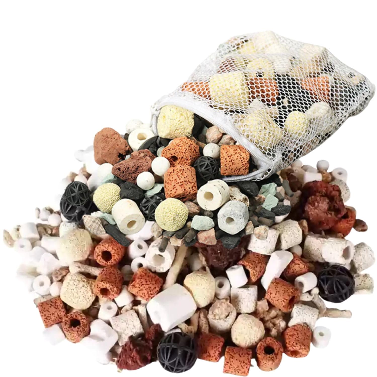Petzlifeworld (500g) Mixed Bio Filter Media Set with Free Filter Net B ...