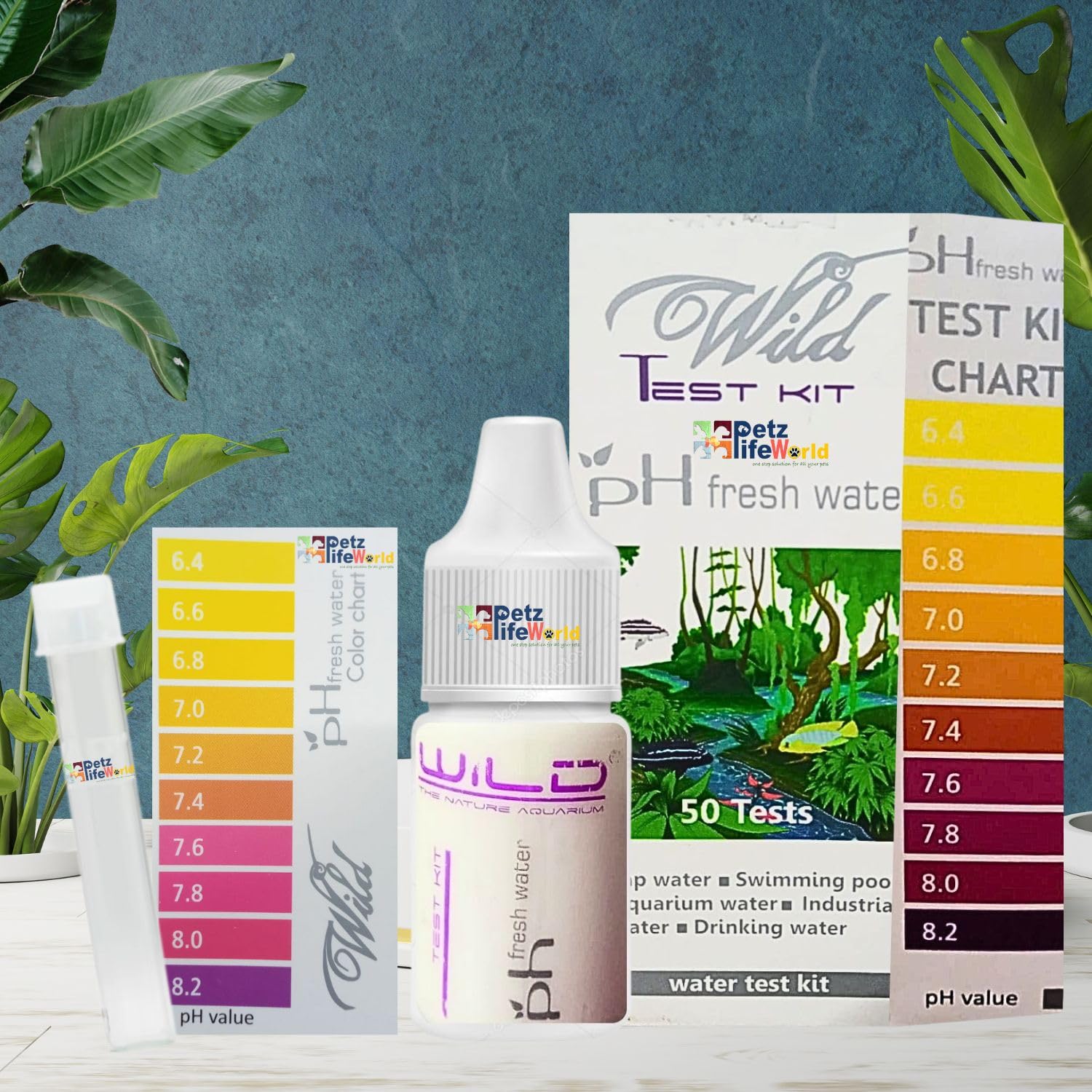 Aquatic Remedies Wild pH Fresh Water Test Kit (50 Tests) Suitable for ...