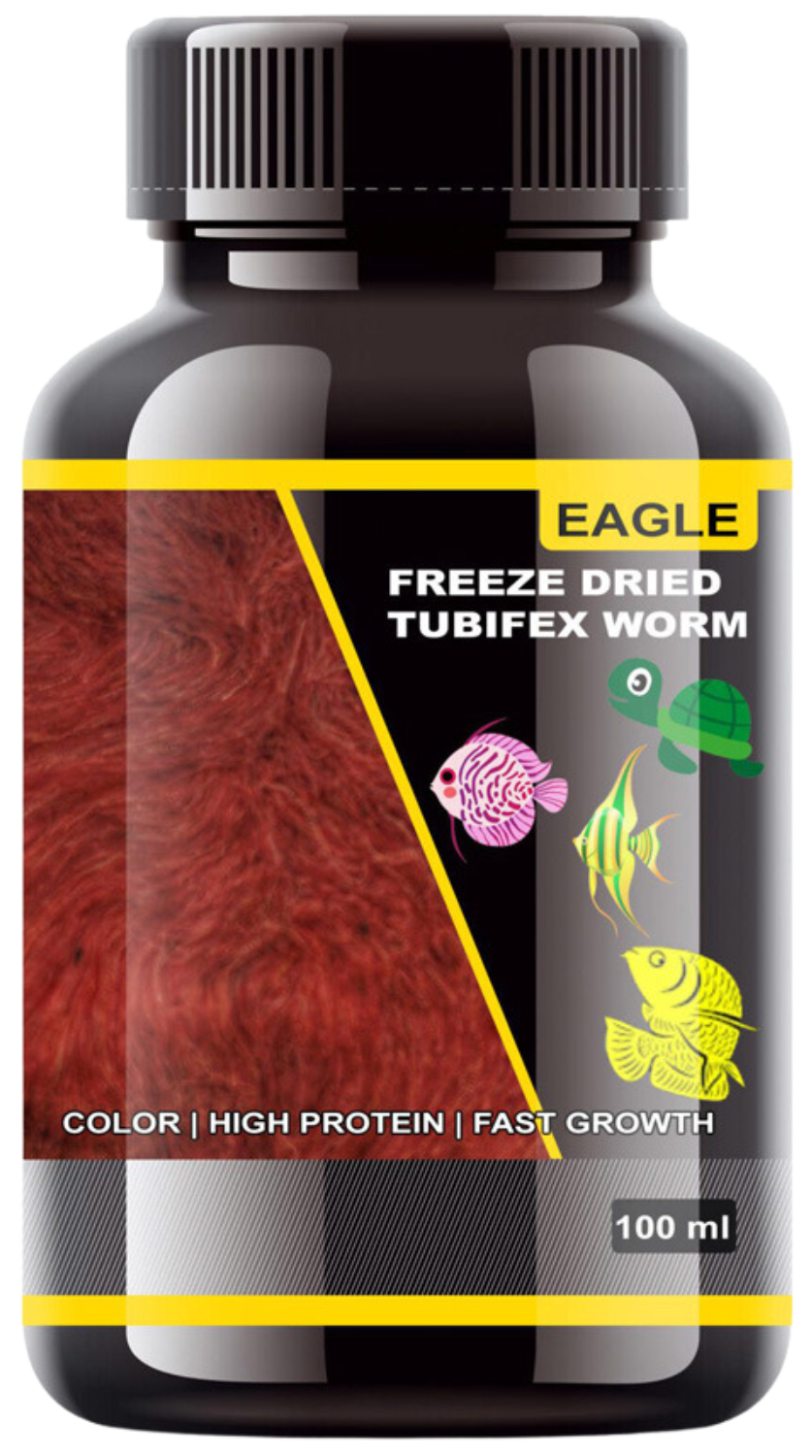 Eagle Freeze Dried Tubifex Worm 100ML | Colour | High Protein ...