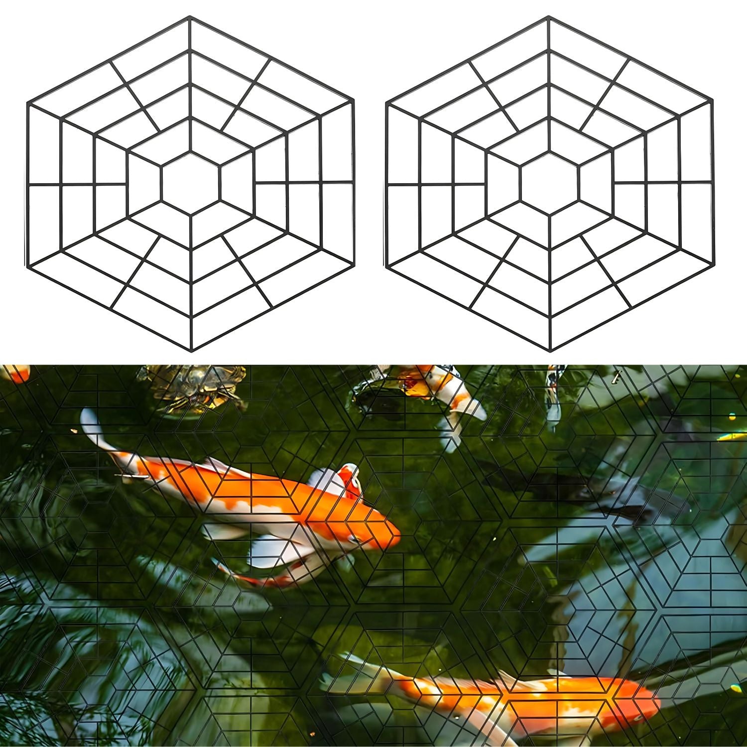 Petzlifeworld Pond Fish Guard Floating Plastic Protective Cover with C ...