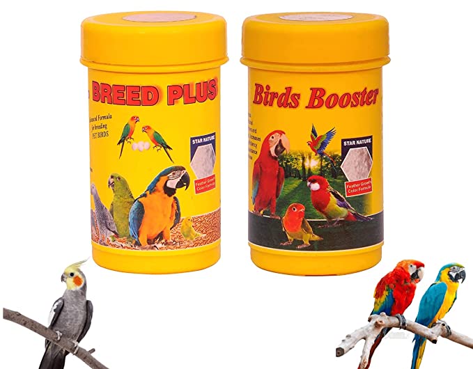Bird Booster, 50g & Breed Plus, 50G Combo Health Supplements with Grow ...